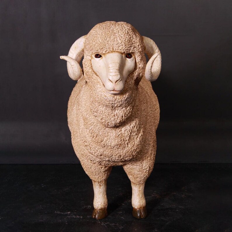 Merino Ram Life Size Statue - Etsy