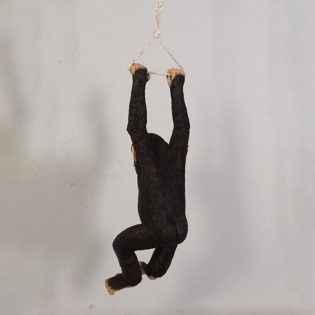 Monkey Chimpanzee Hanging on Rope Life Size Statue - Etsy