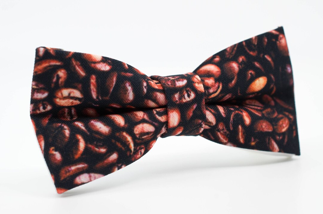 Coffee Bow Tie, Brown Bow Ties, Barista Bow Tie, Coffee Beans Gift for ...