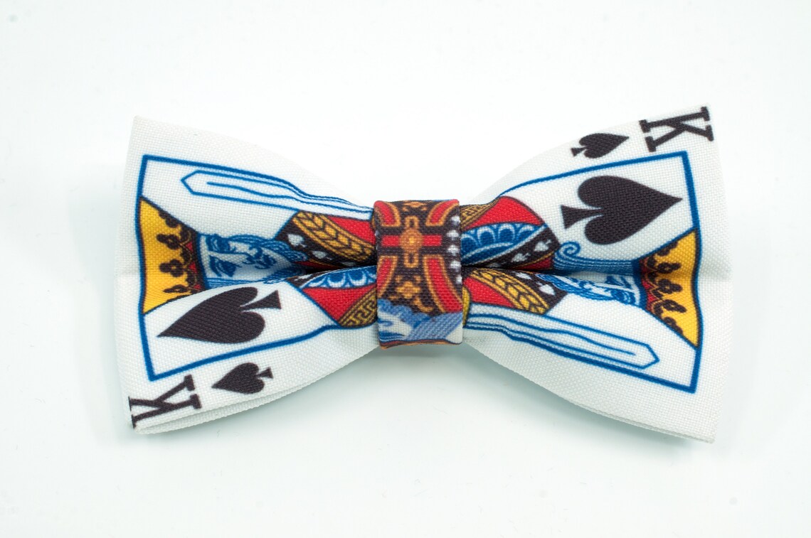 Flush Gift Gambler Bow Tie Poker Card Bow Ties for Men's | Etsy