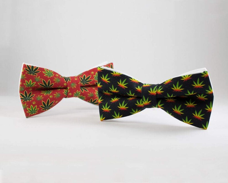 Weed Bow tie Bud leaves Marijuana bow ties | Etsy