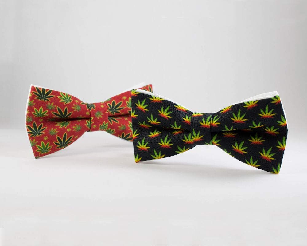 Weed Bow Tie Bud Leaves Marijuana Bow Ties - Etsy