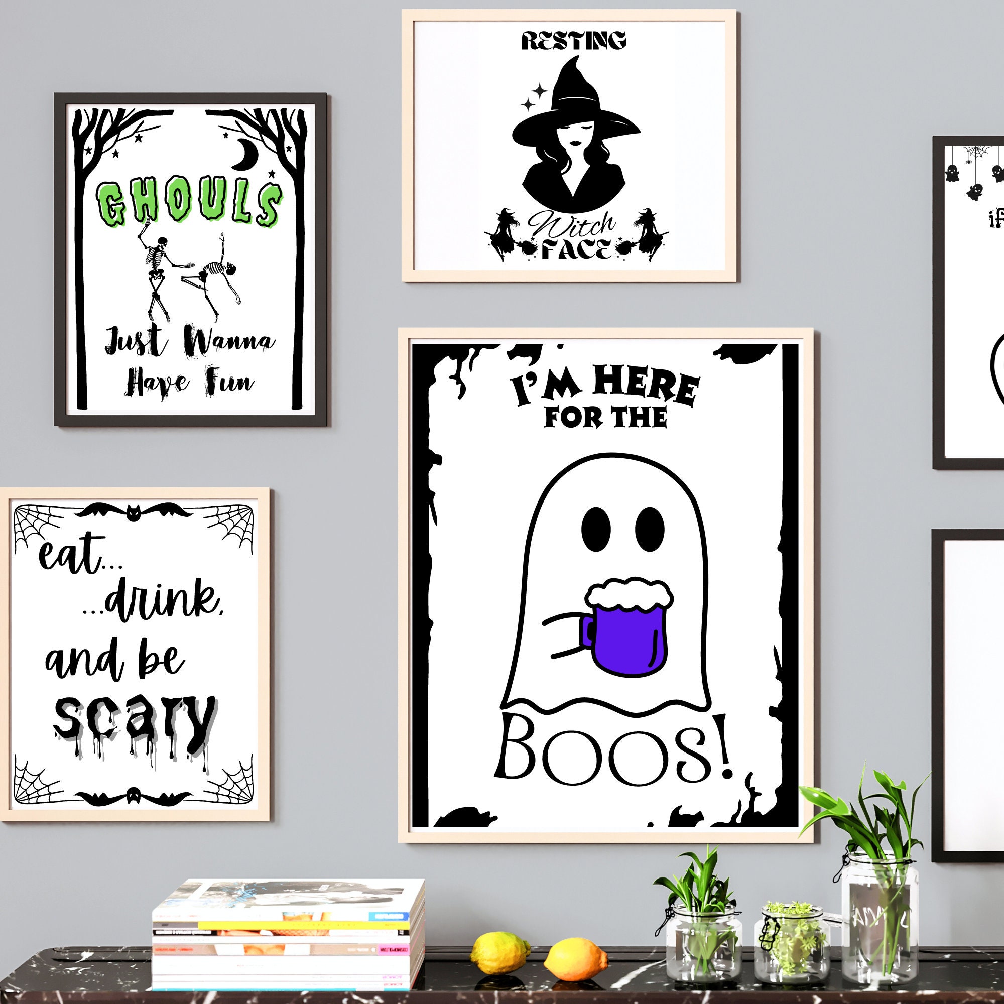 Printable Halloween Party Signs, Halloween Party Decor, Halloween Signs ...