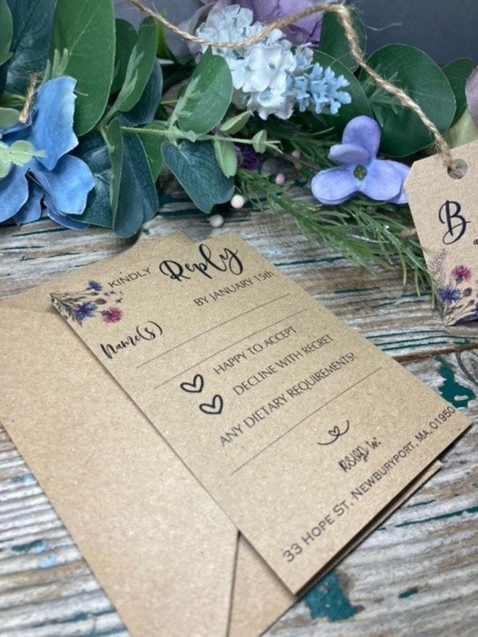 Wildflower Thistle Scottish Wedding Invitations, Tartan Wedding ...