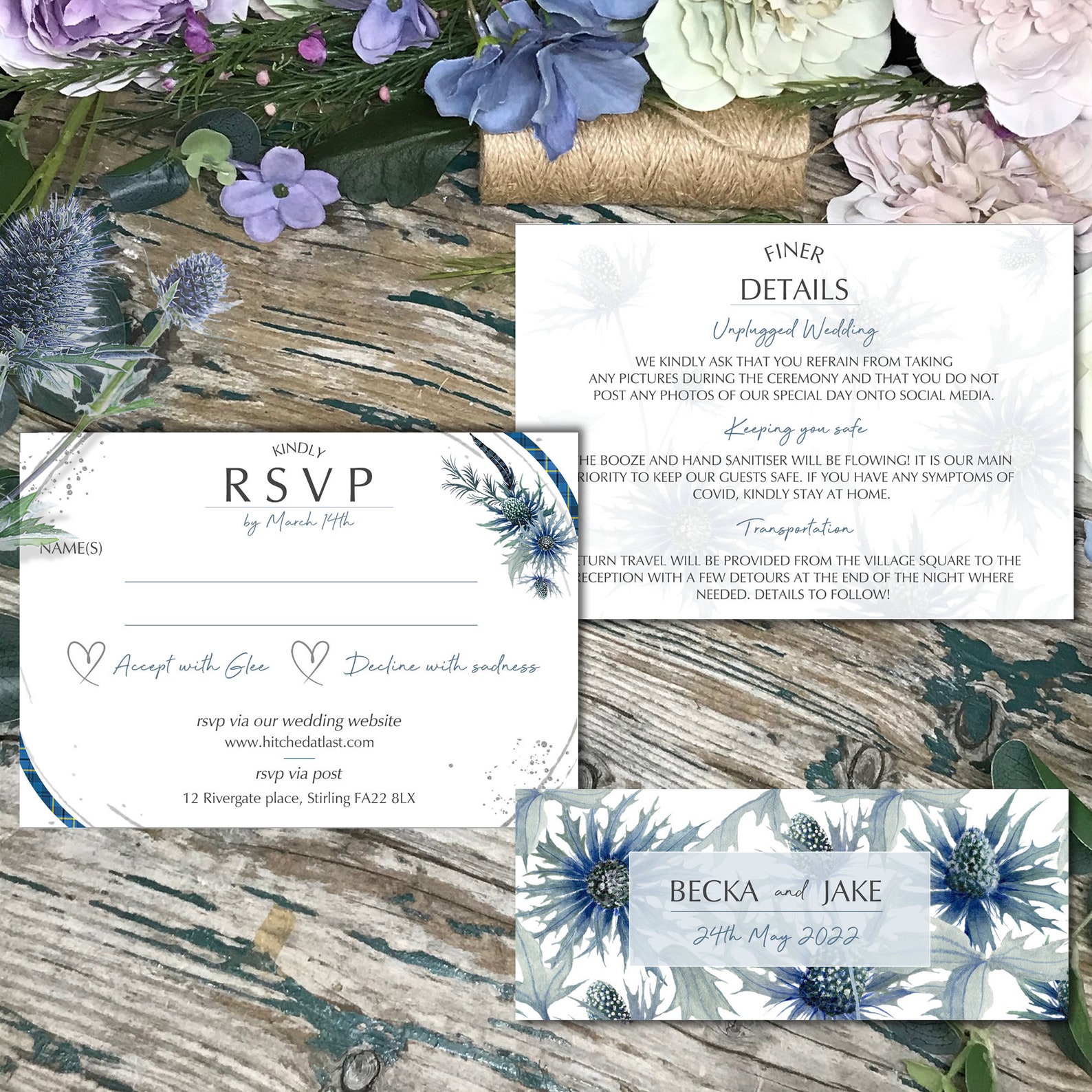 Scottish Tartan and Thistle Wedding Invitation Spray Scottish - Etsy UK