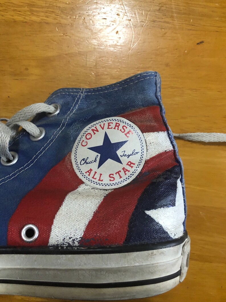 Hand Painted Captain America Converse Option 1 - Etsy