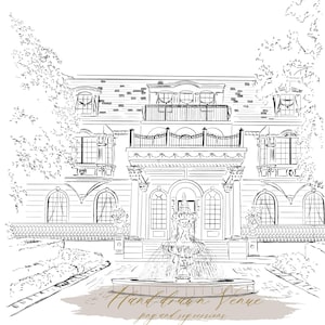 Bespoke Wedding Venue Drawing for Invitation or Save the Date - Etsy