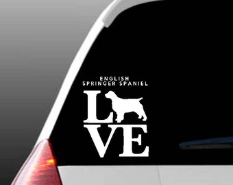 Personalized English Springer Spaniel Car Window Decal - Etsy