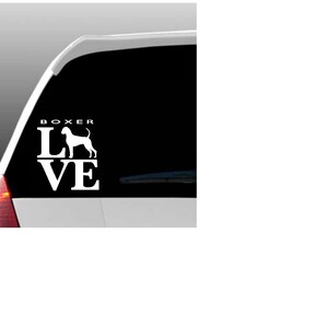 Boxer Love Car Window Decal - Etsy