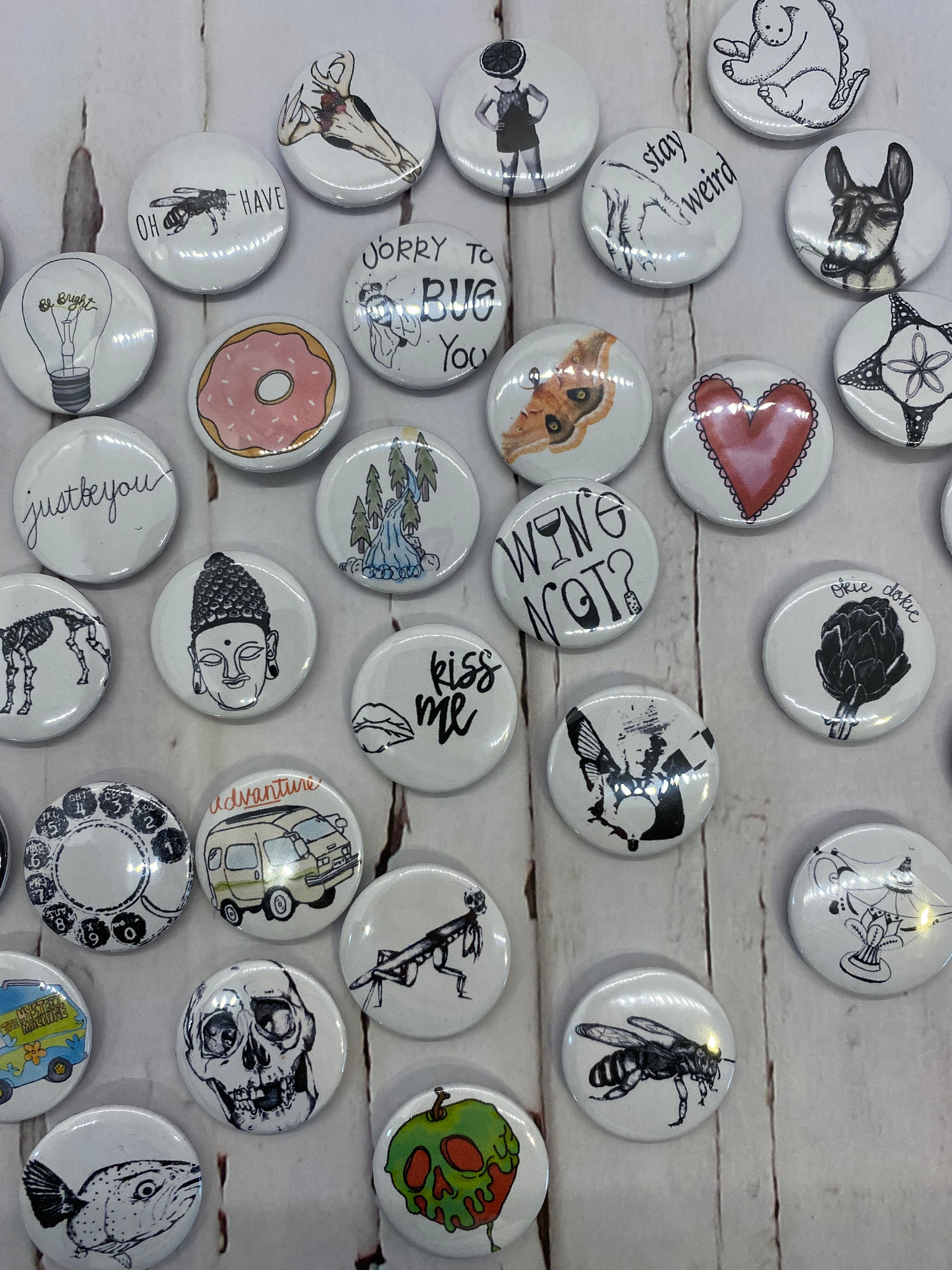 Random Buttons | Surprise Button | Bulk Buttons | Quarter Sized Buttons ...