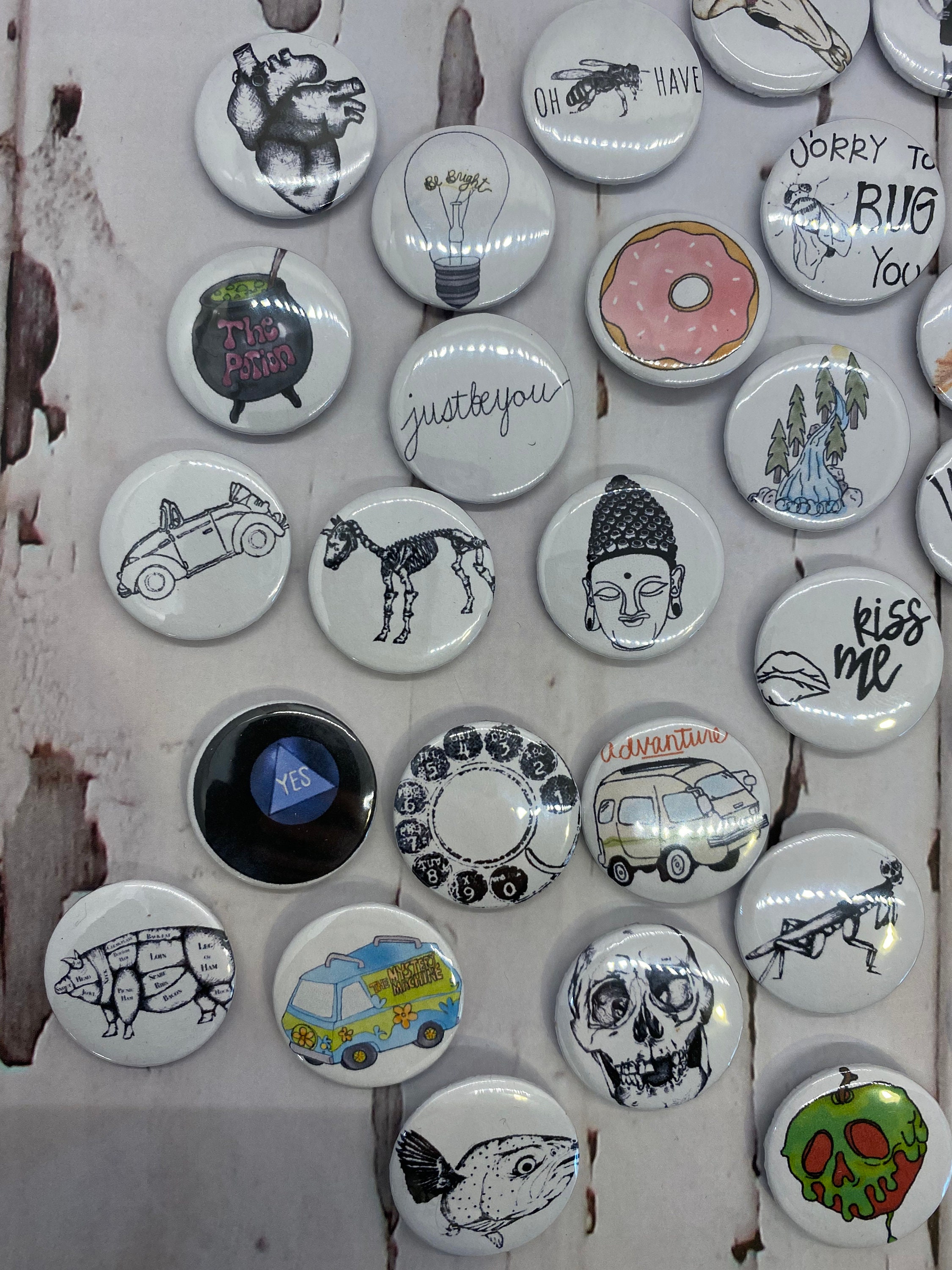 Random Buttons | Surprise Button | Bulk Buttons | Quarter Sized Buttons ...