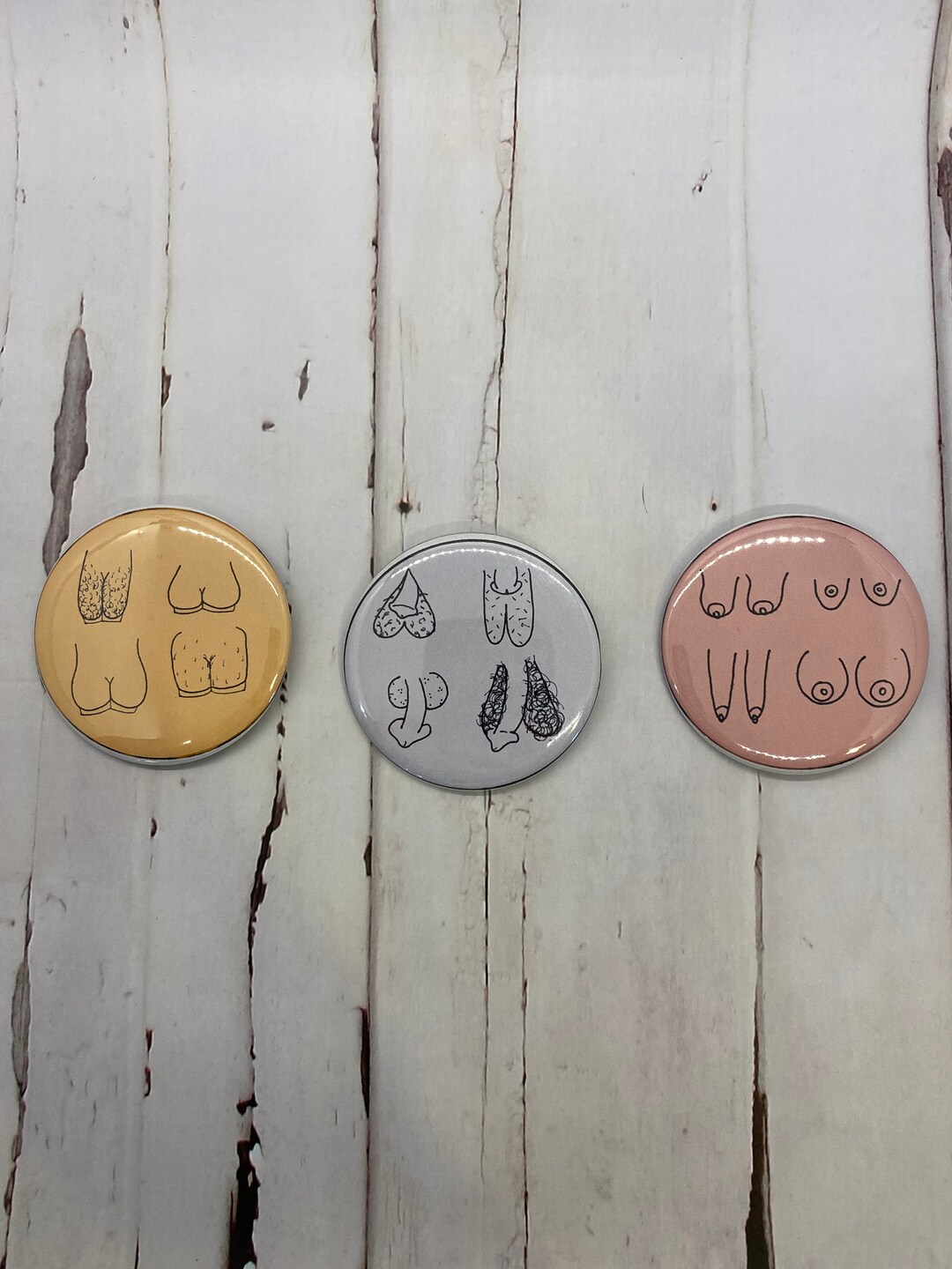 Explicit Buttons Genitalia Button Breast Buttons Penis Buttons Butt ...