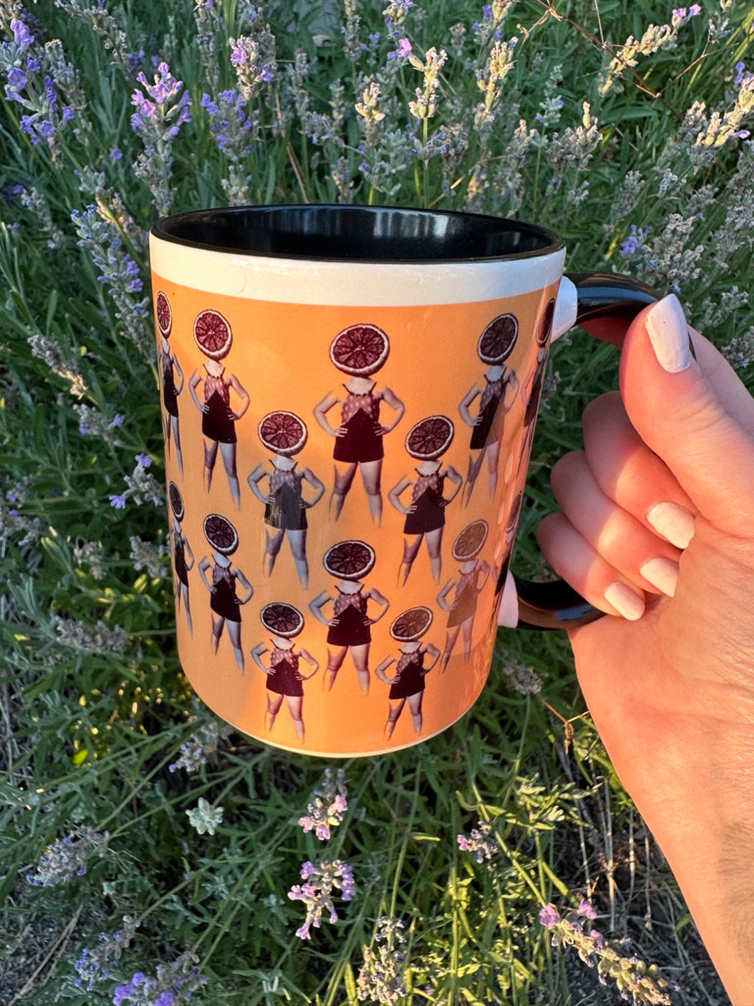 Orange Juice Mug, Orange Juice Lover, 60's Inspired, Sunshine Mug ...