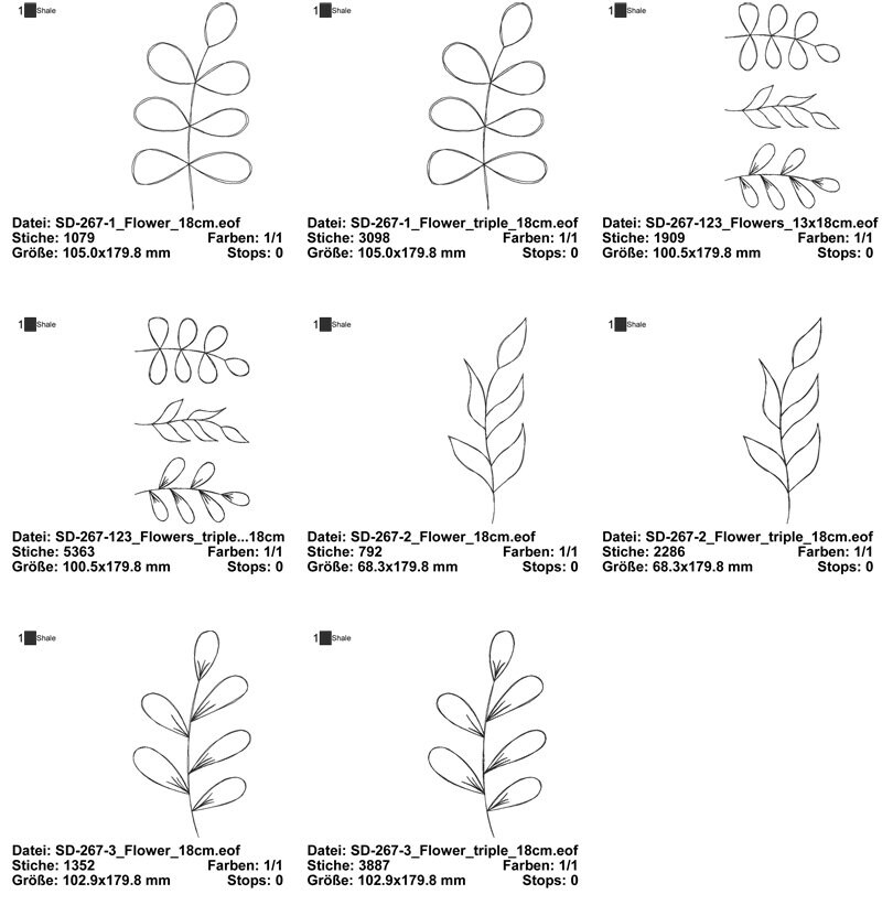 Flowers Flower Embroidery file MEGA SET many sizes | Etsy