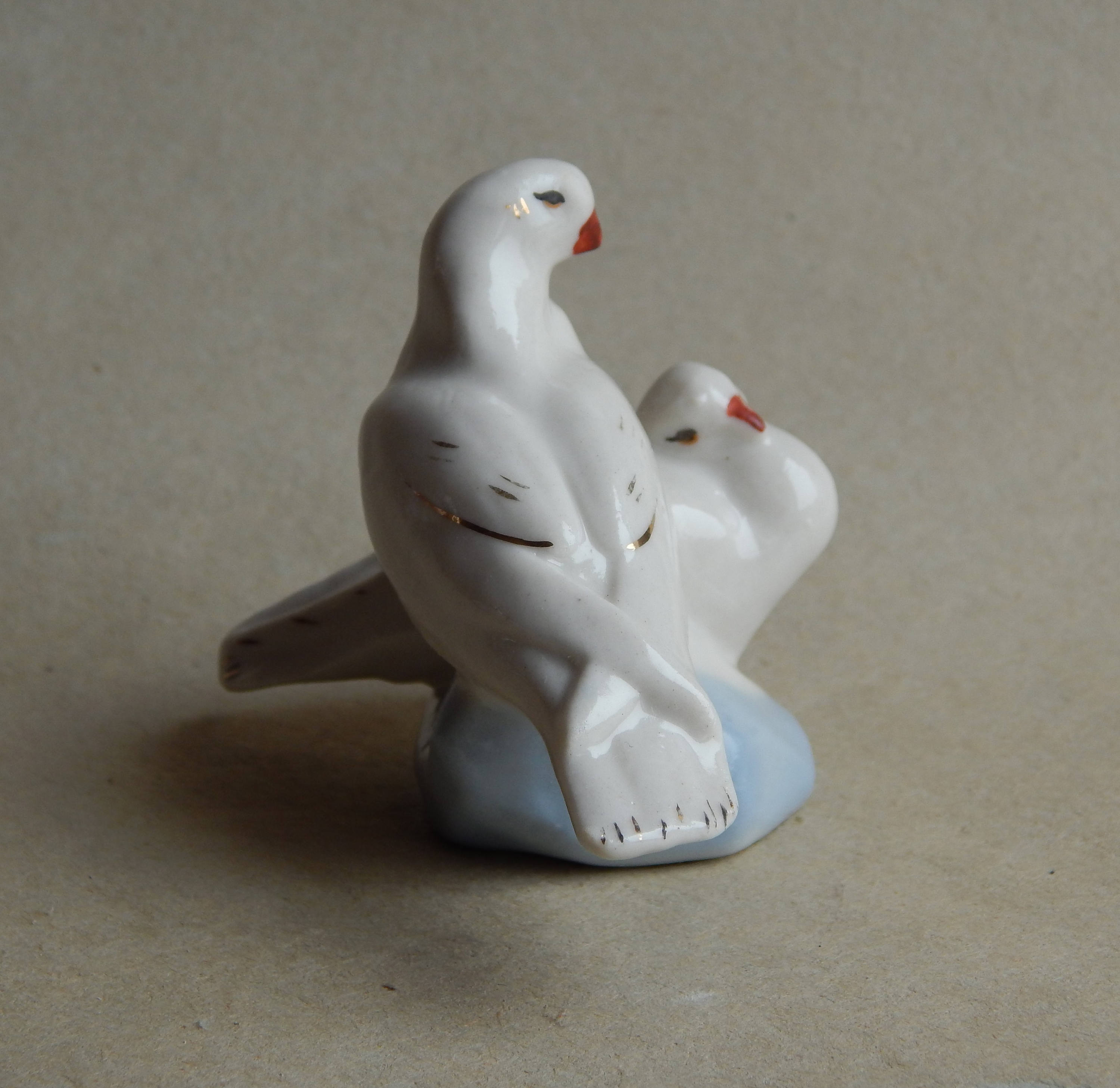 Porcelain Figurine "doves", Soviet Vintage, USSR, Vintage Statuettes, a ...