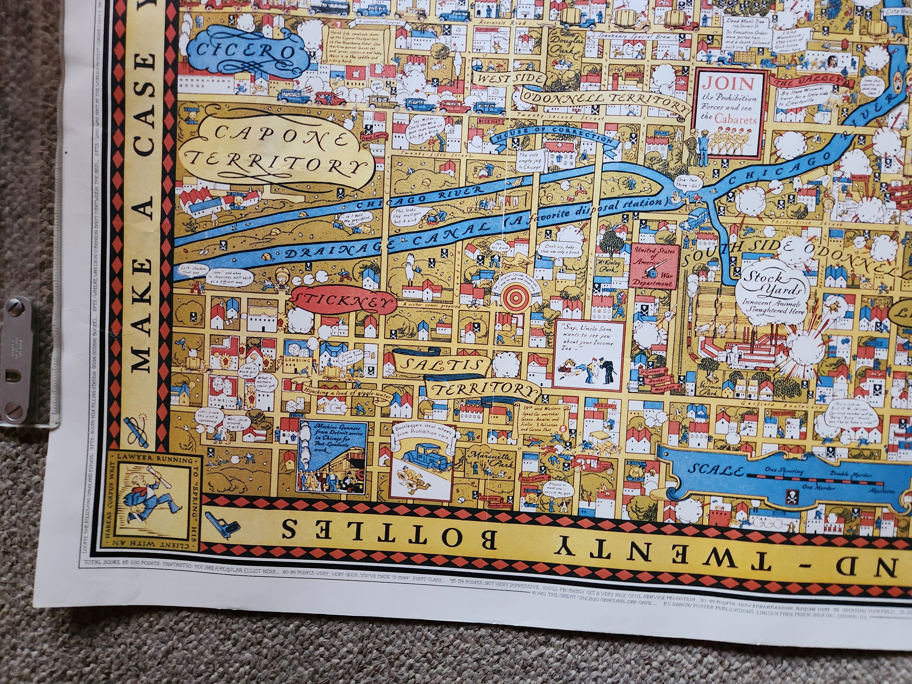 1931 Chicago Gangland Map Poster - Etsy