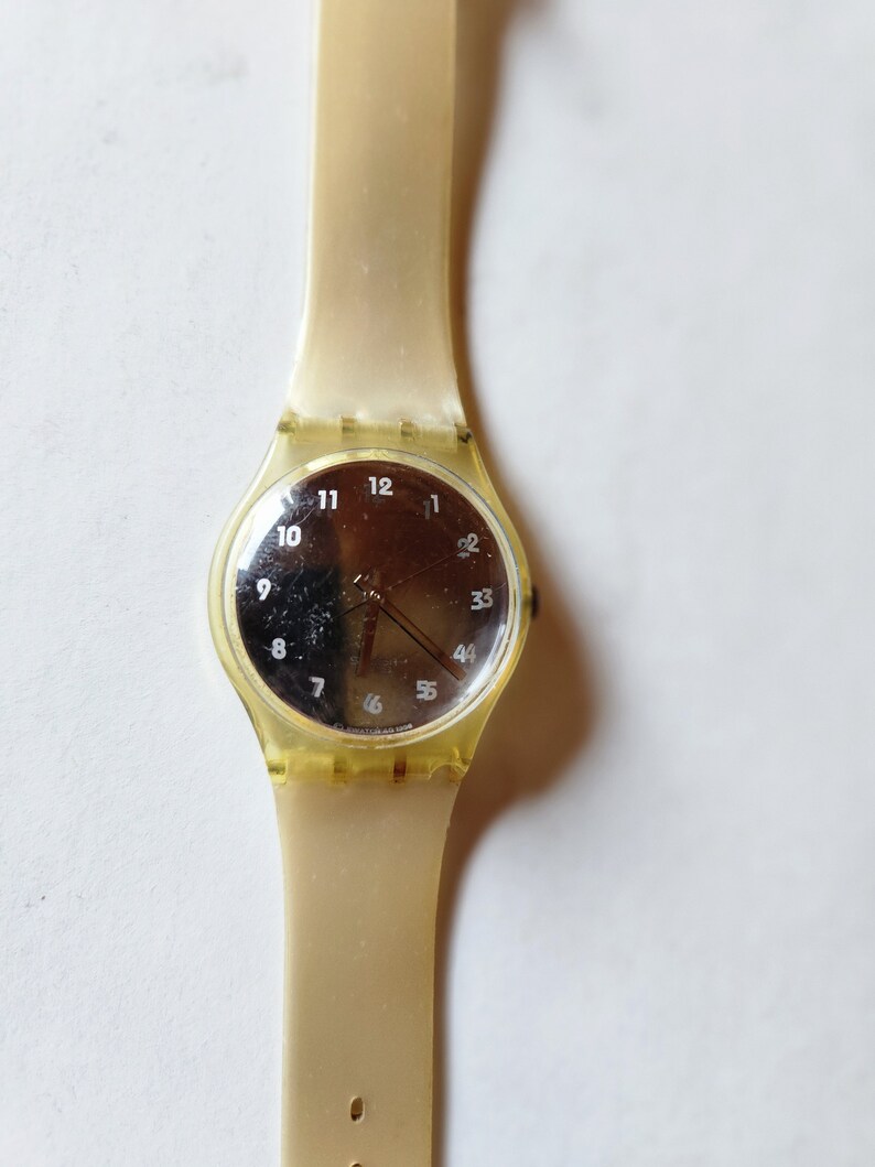 Swiss Swatch Mirrored Wristwatch With Silver Band - Etsy