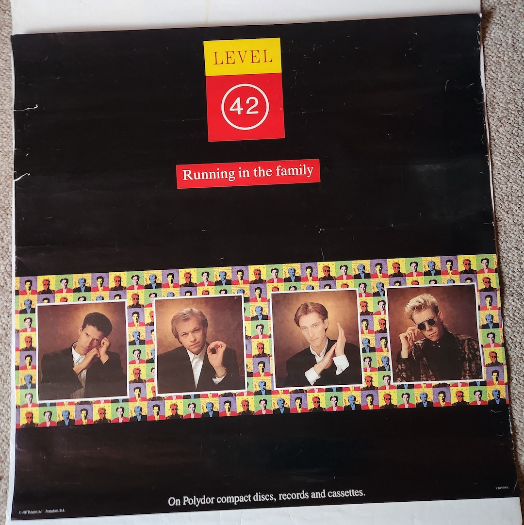 Level 42 running in the Family Poster 1987 - Etsy