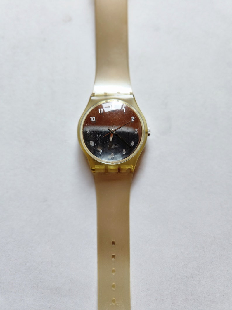 Swiss Swatch Mirrored Wristwatch With Silver Band - Etsy