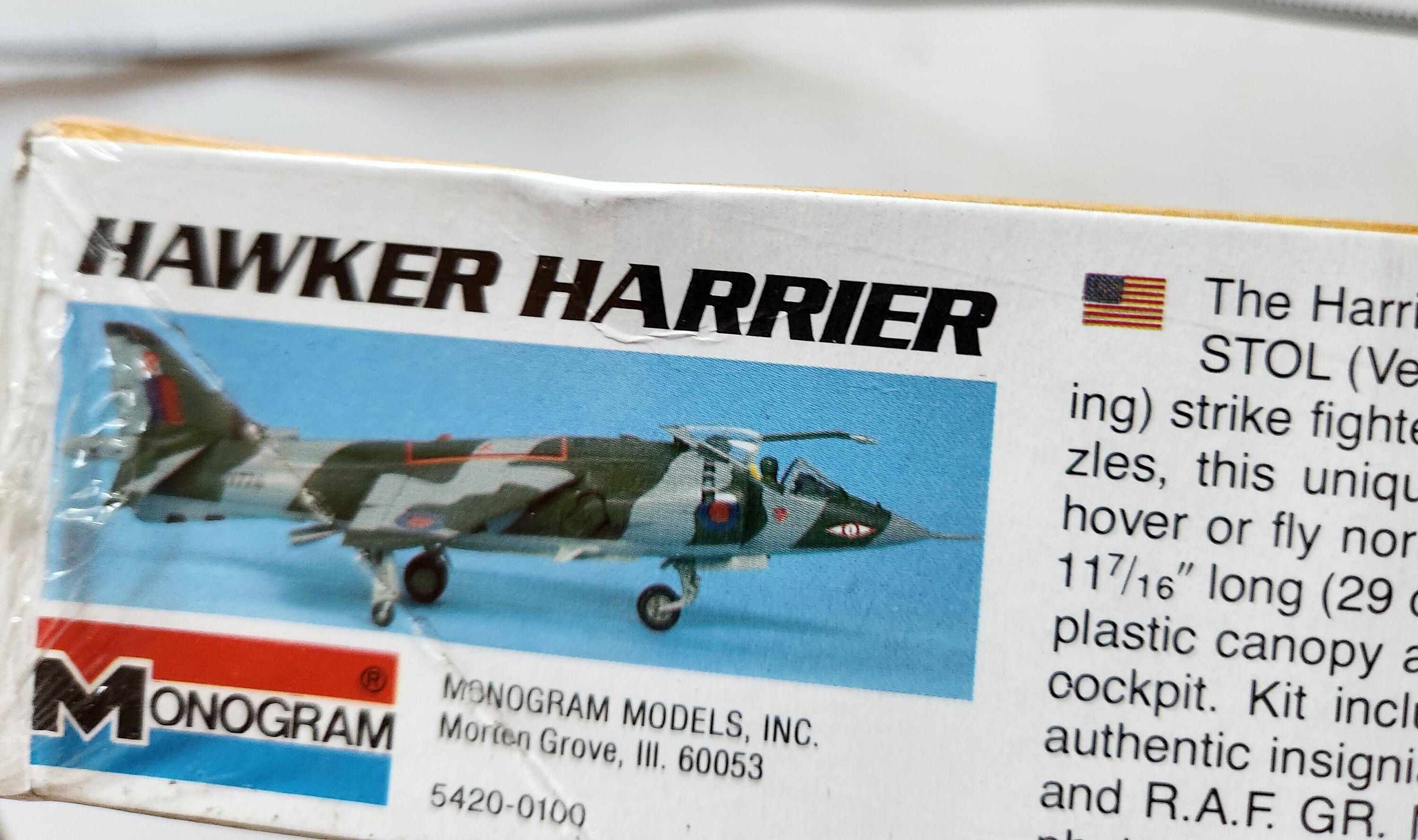 Monogram Hawker Harrier 1/48 Scale Plastic Model Kit 1981 - Etsy