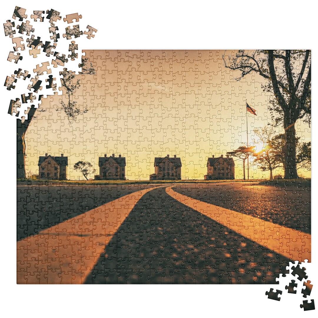 Sandy Hook, NJ - Officer's Row Jigsaw Puzzle - Etsy