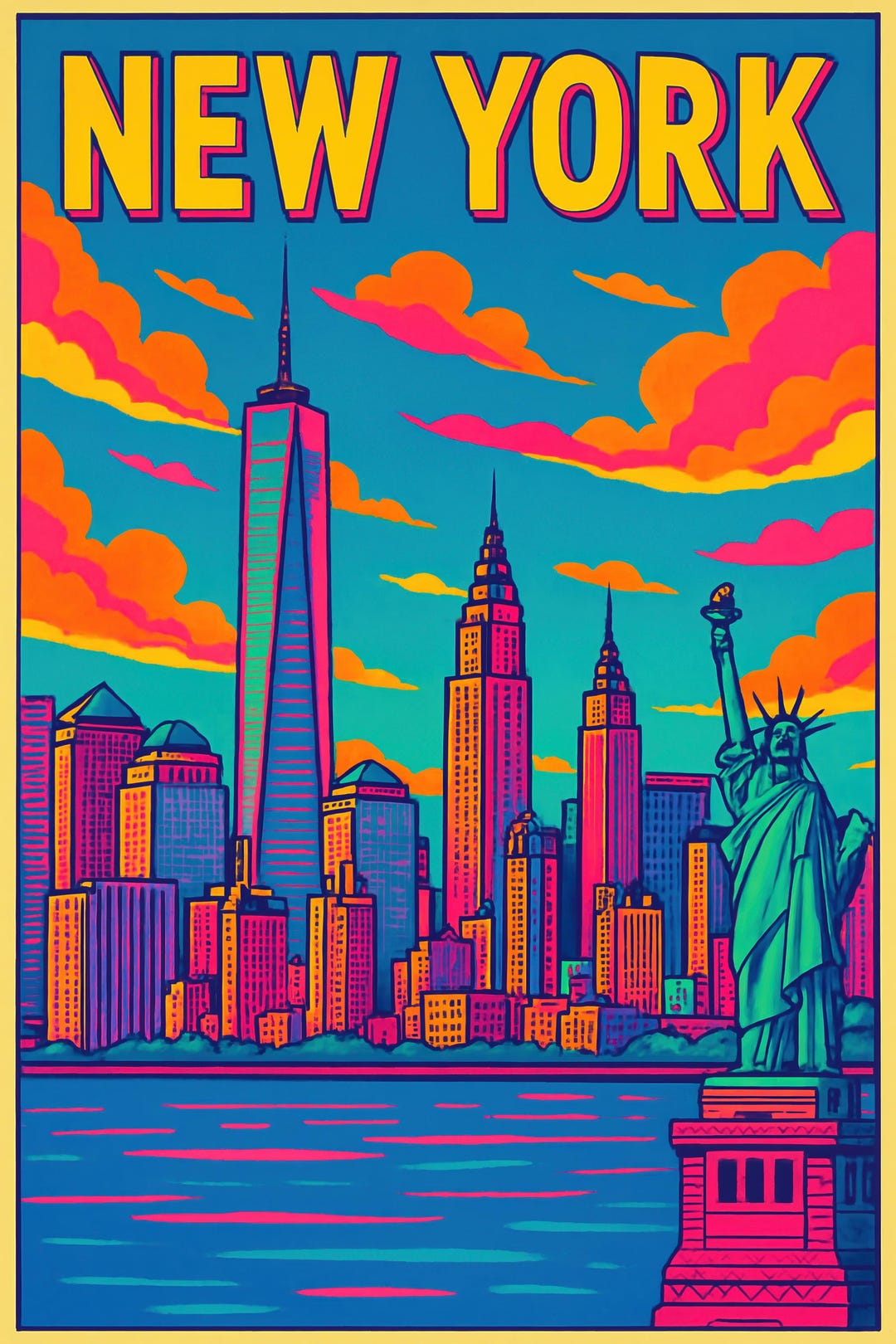 NYC Skyline Poster - Etsy
