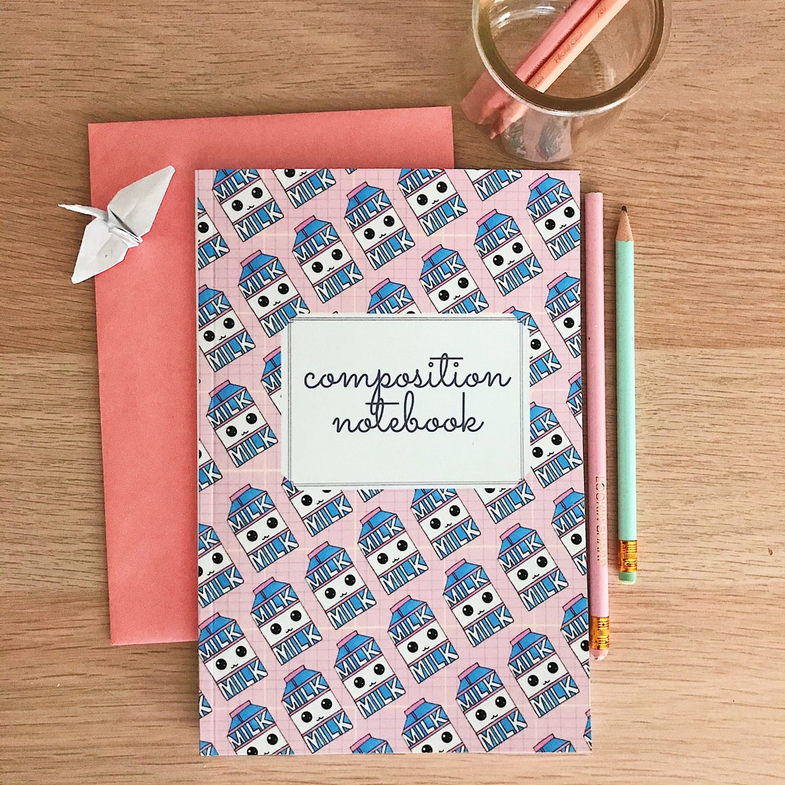 Mini-milk Kawaii Notebook 6x9 Lined Paper Notebook, Bullet Journal ...