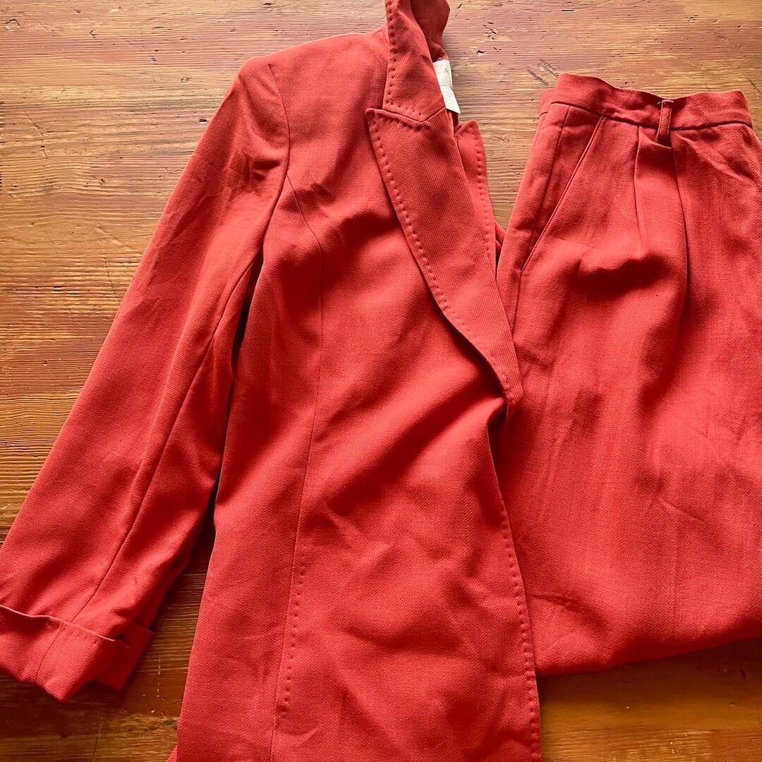Vintage 90s Doncaster Wide Leg Wool Suit - Etsy