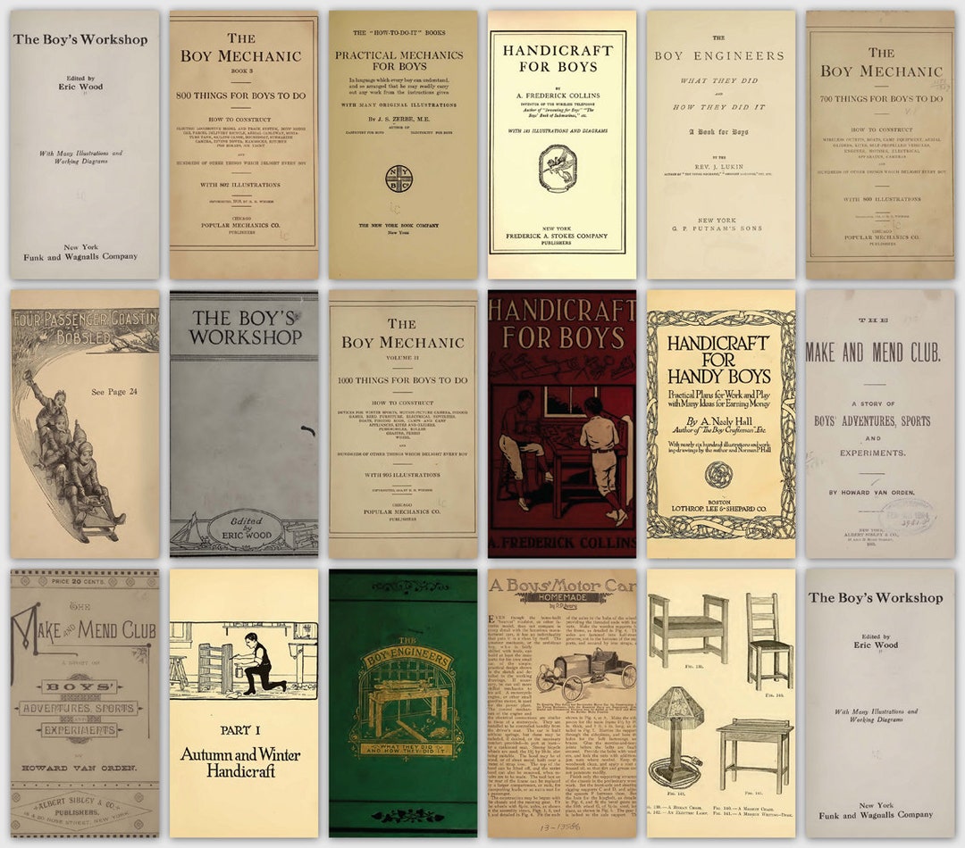 Antique Boy's Handicraft Books: Mechanic Projects (PDF Download) - Etsy