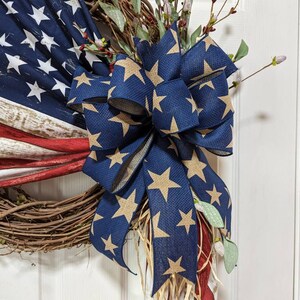 Patriotic Wreath, Memorial Day Wreath, Veterans Wreath, Americana Decor ...