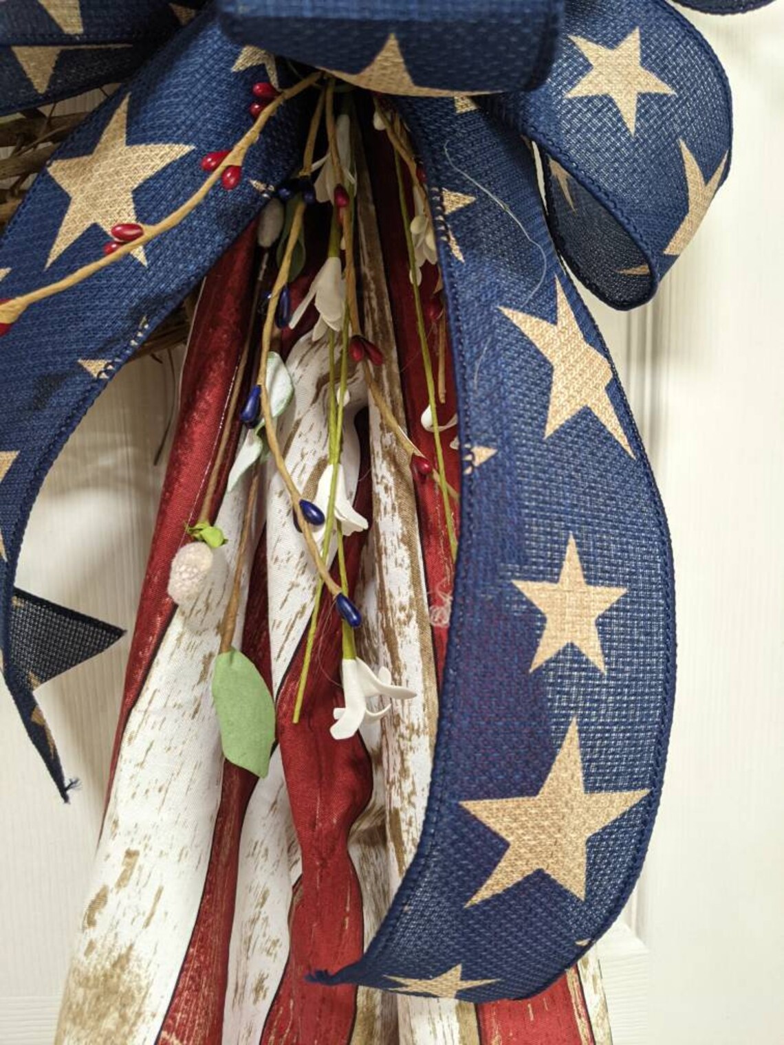 Patriotic Wreath Memorial Day Wreath Veterans Wreath | Etsy