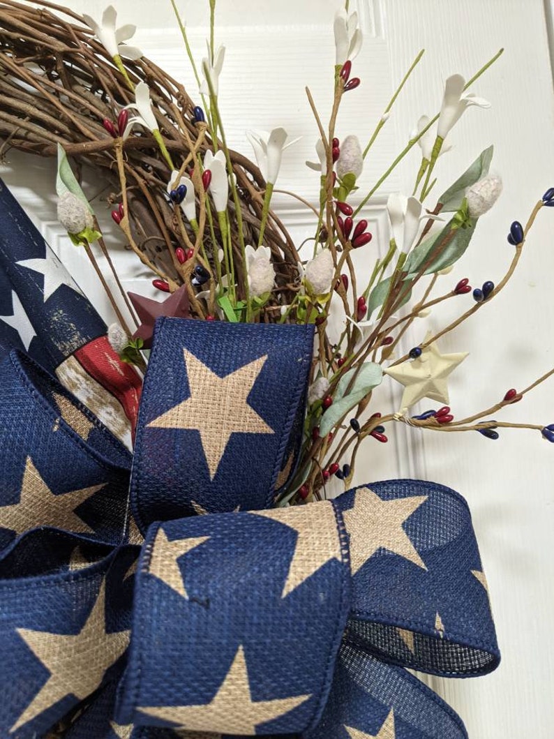 Patriotic Wreath Memorial Day Wreath Veterans Wreath - Etsy