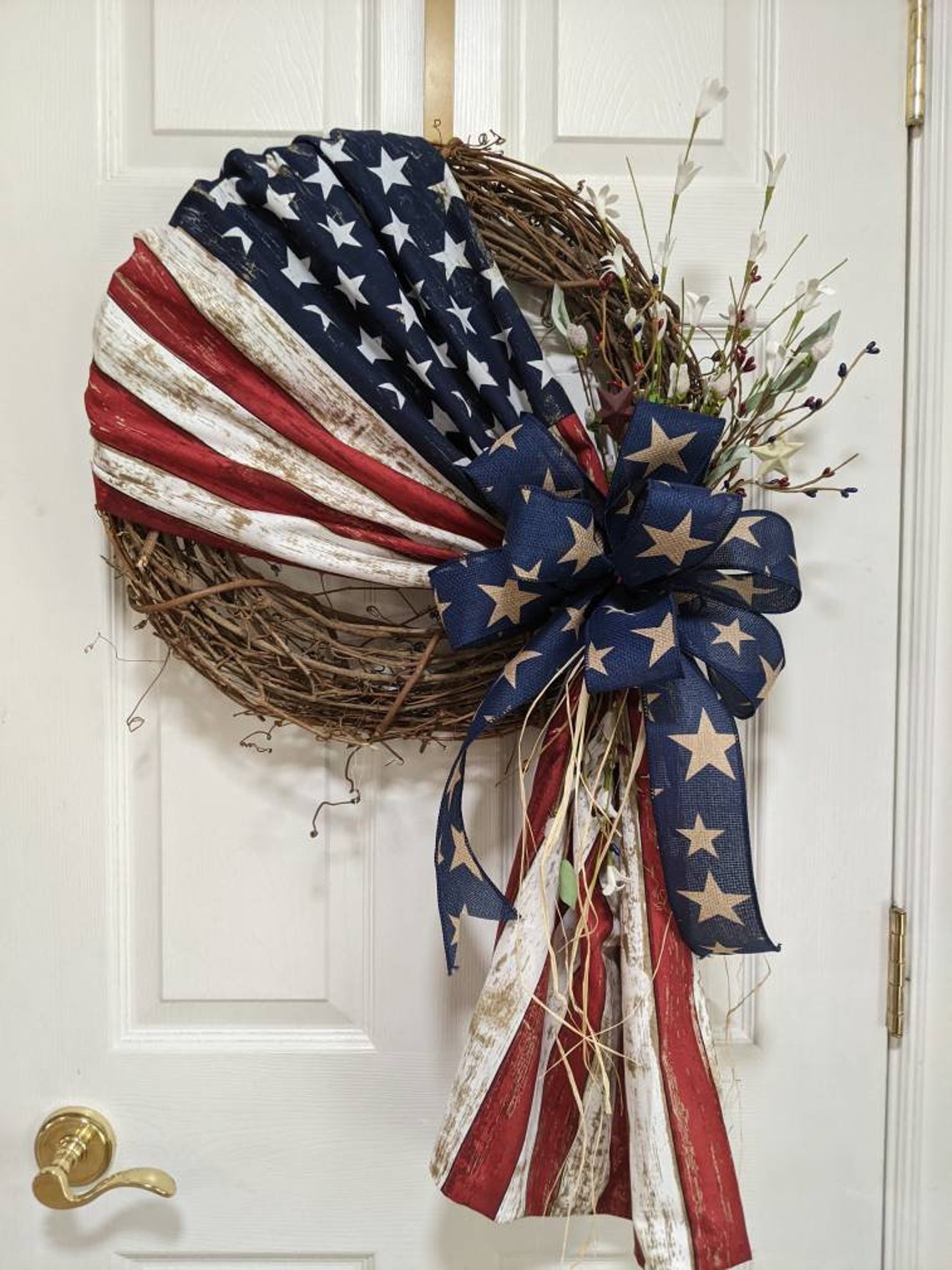 Patriotic Wreath Memorial Day Wreath Veterans Wreath - Etsy