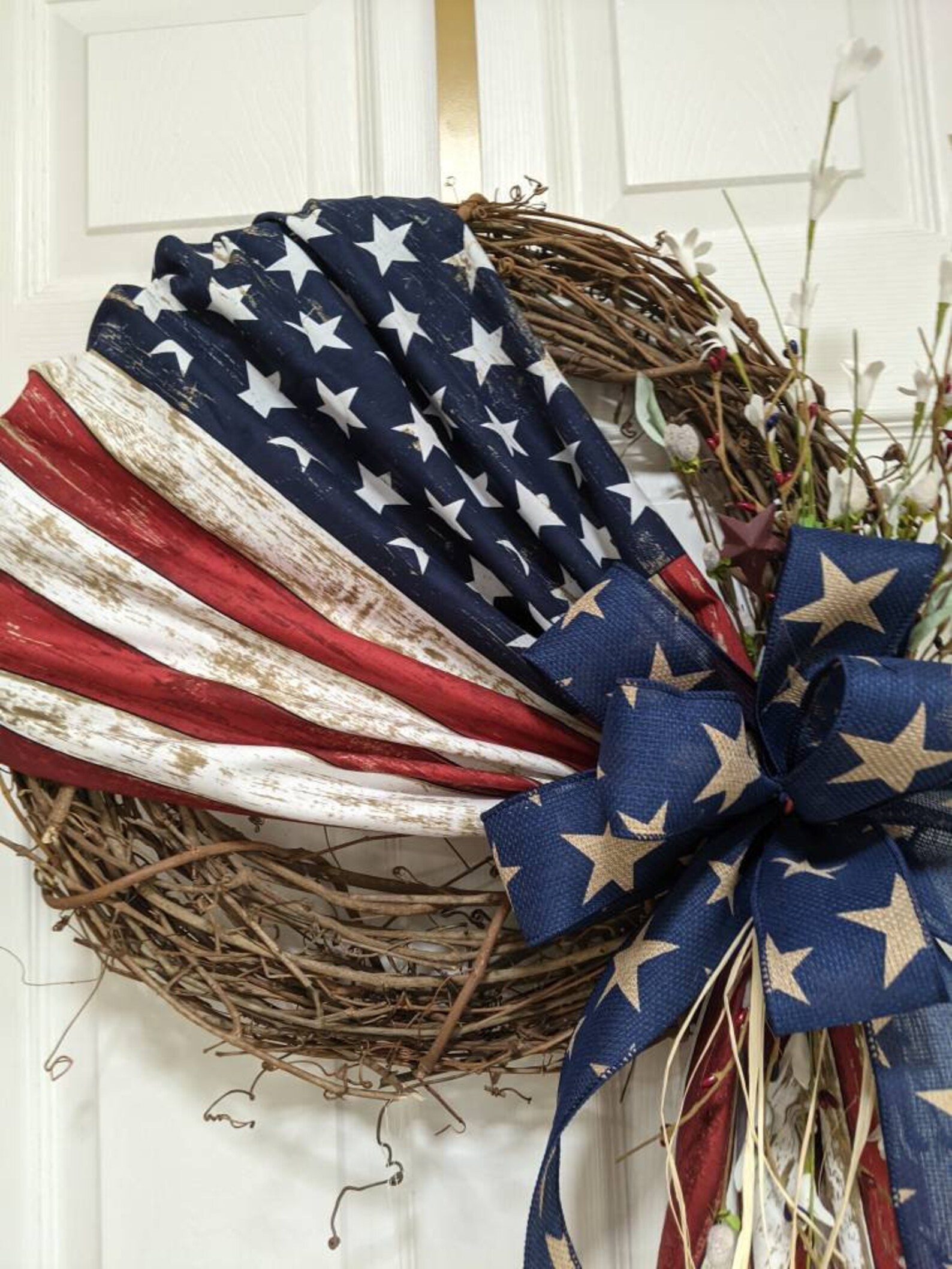 Patriotic Wreath Memorial Day Wreath Veterans Wreath - Etsy
