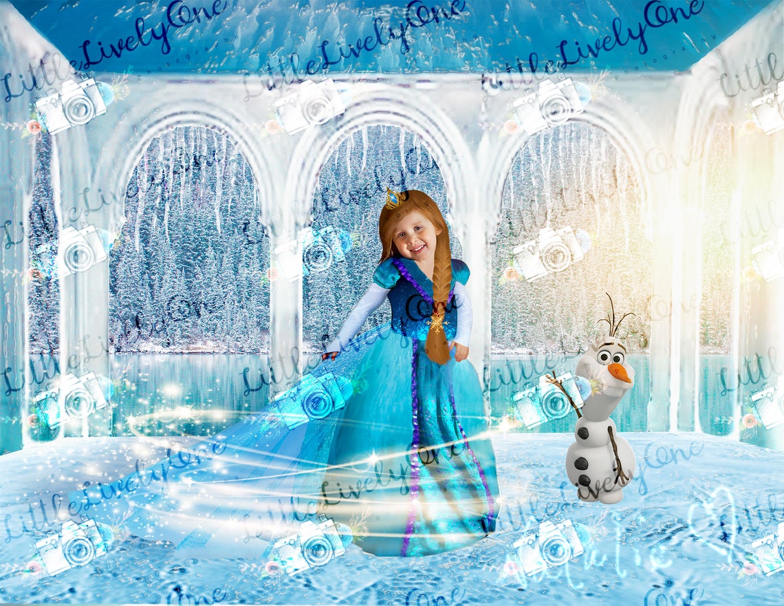 Digital Overlay Photo Composite Frozen Background Frozen | Etsy