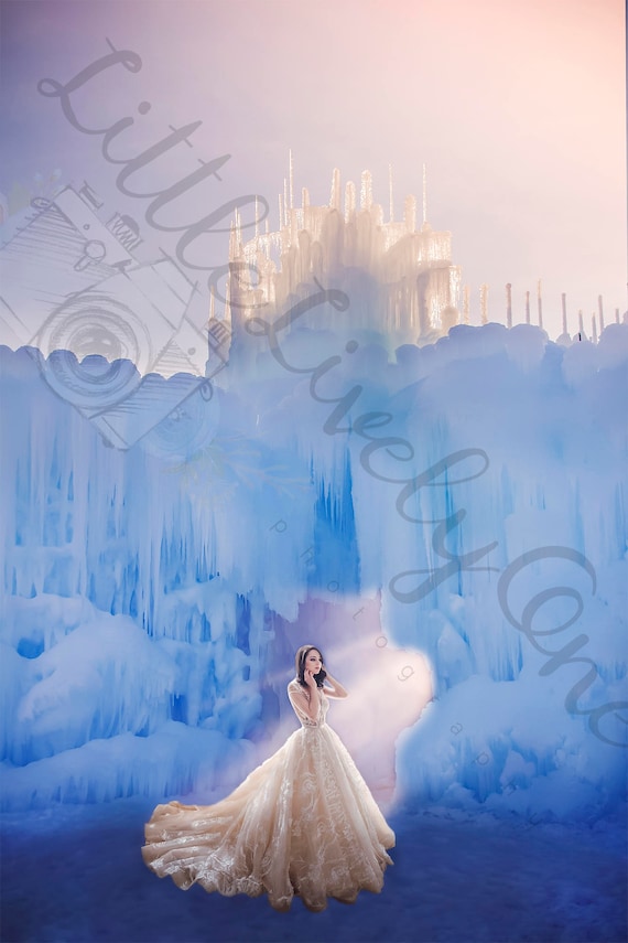 Winter background Snow background Princess background | Etsy