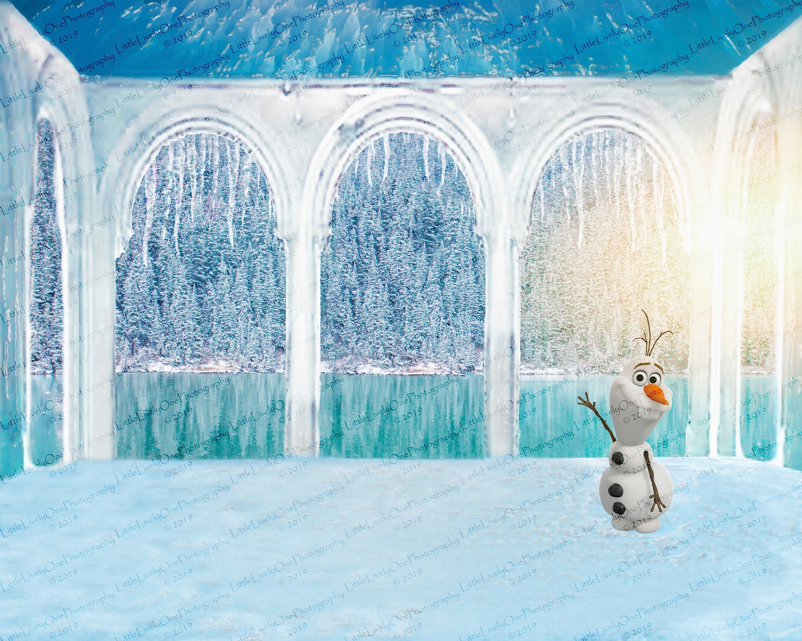 Frozen Inspired Background Snow Background Princess - Etsy