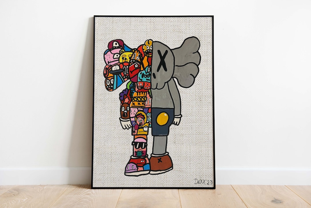 Kaws Doodle Hand Made, Printable Poster. 30x40cm - Etsy