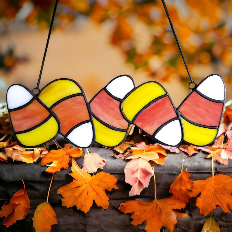Candy Corn Sun Catcher - Etsy