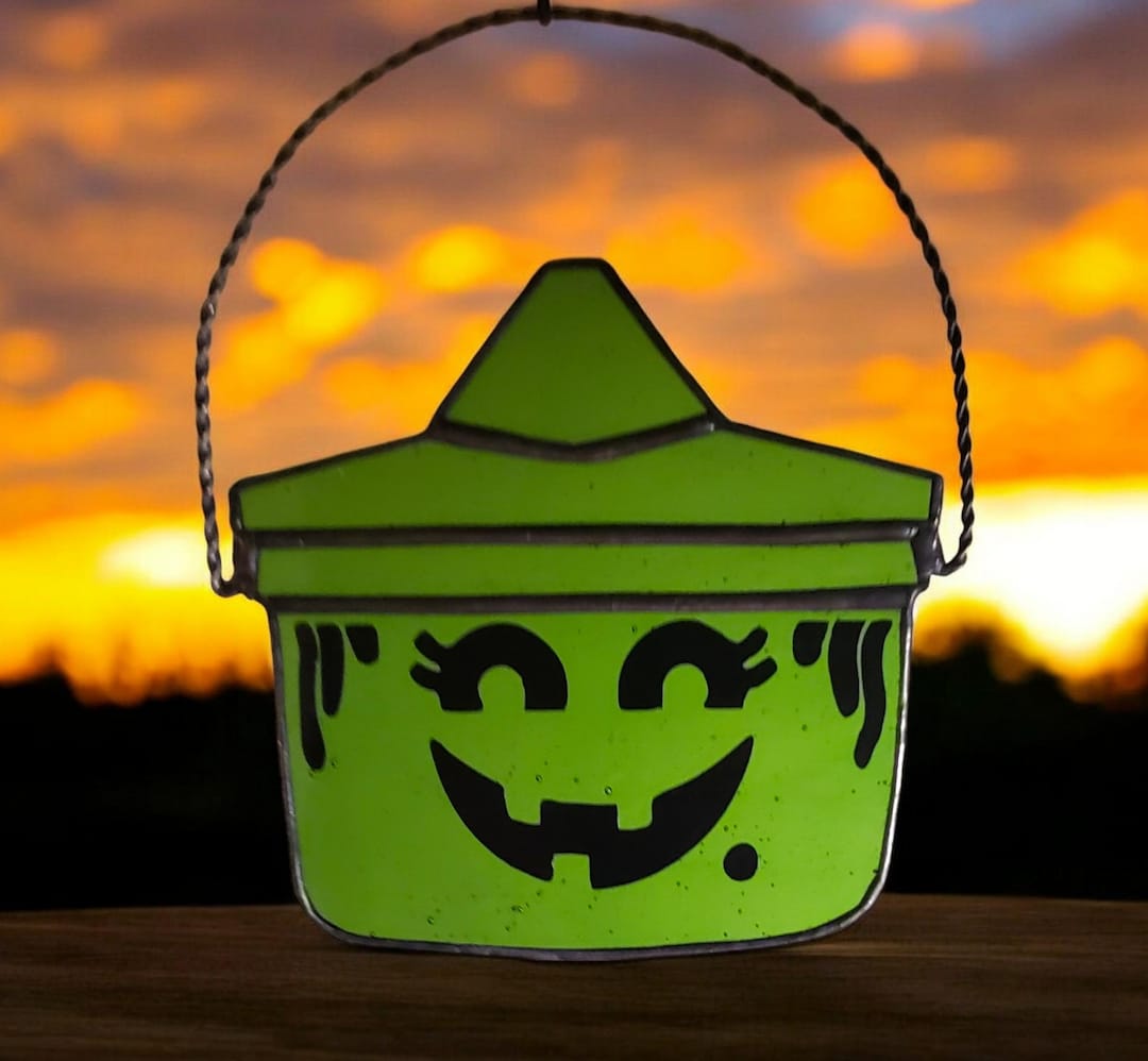 Vintage Halloween Witch Bucket Suncatcher - Etsy
