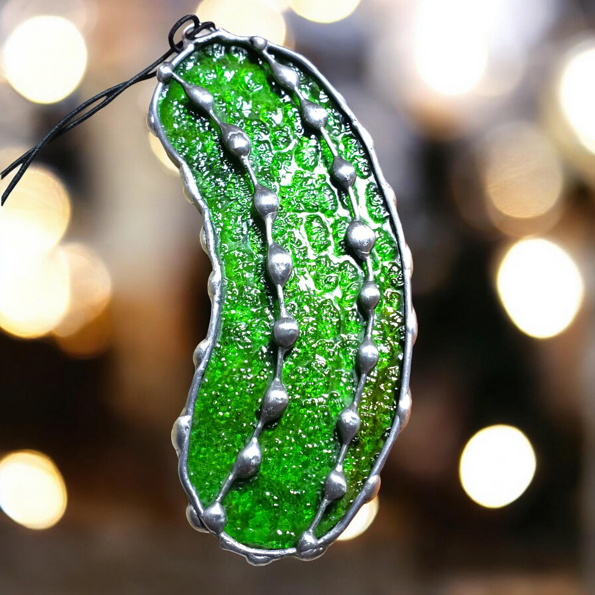 Stained Glass Pickle Suncatcher - Etsy