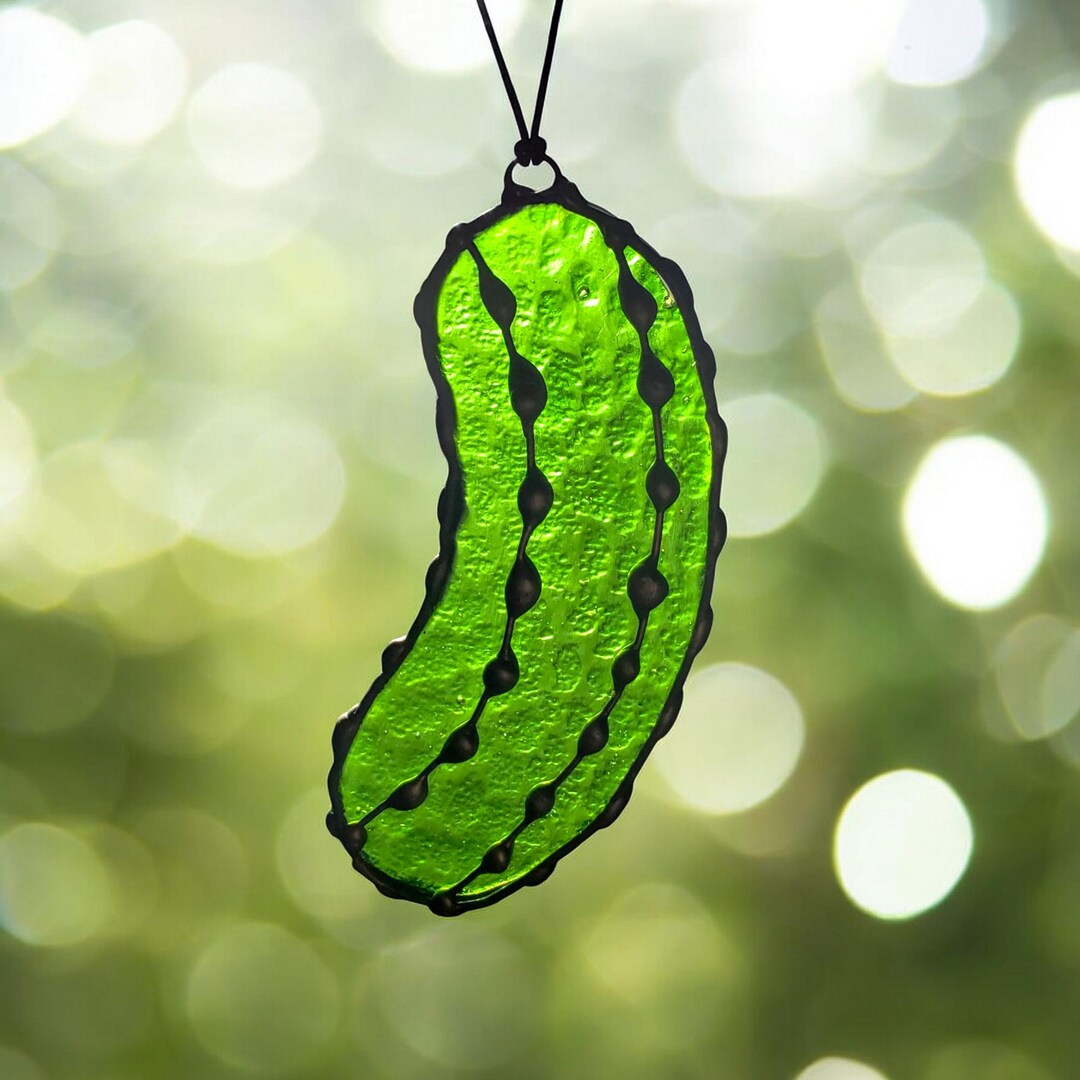 Stained Glass Pickle Suncatcher - Etsy