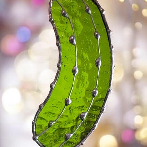 Pickle Stained Glass Suncatcher – Funny Food Decor, Pickle Lover Gift ...