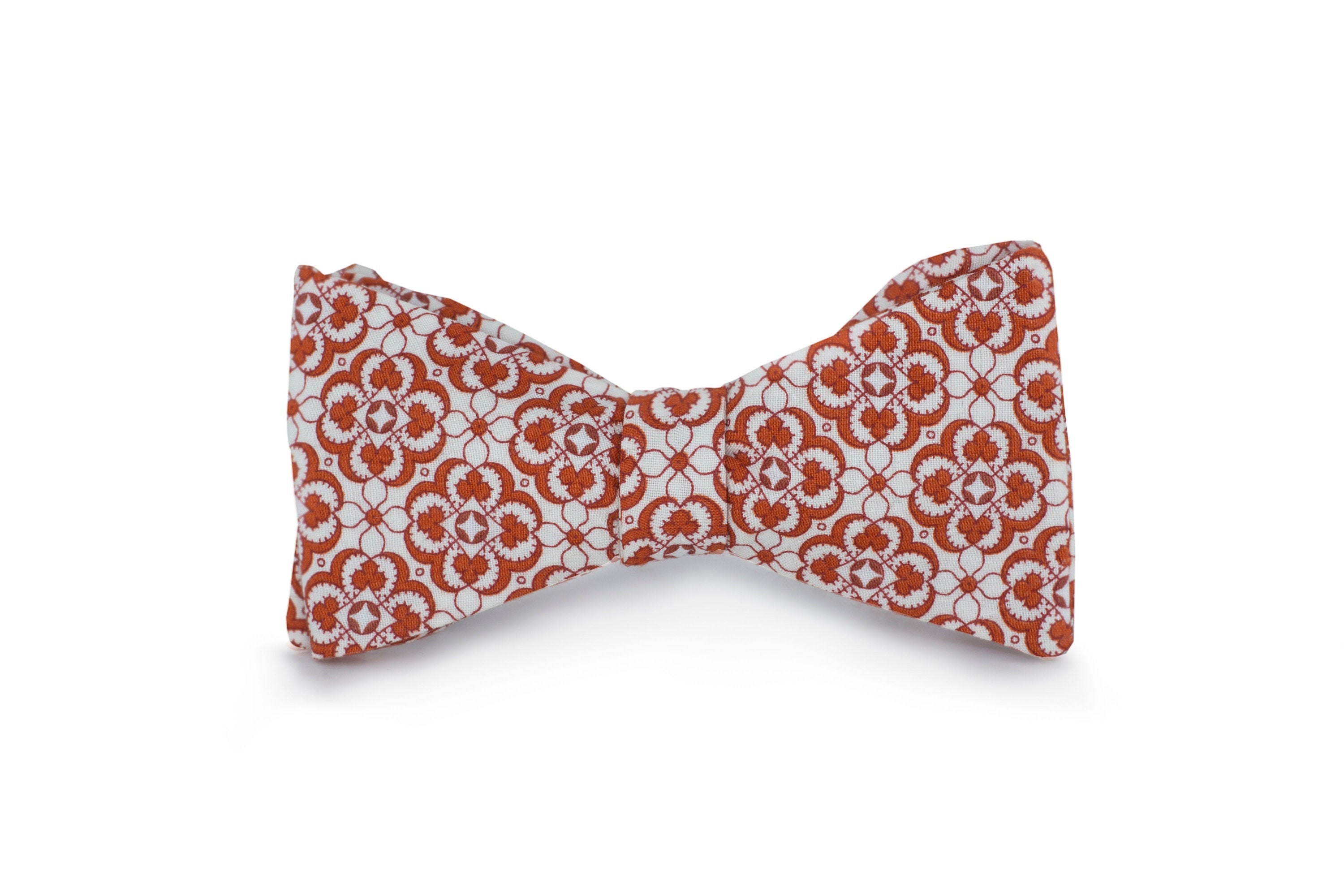 Handmade Men's Geometric Floral Bow Tie with adjustable strap / 100% ...