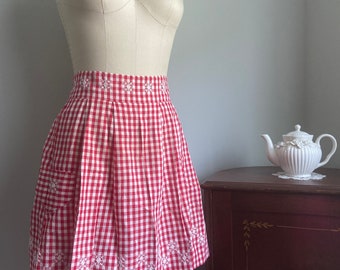 Red Gingham Apron - Etsy