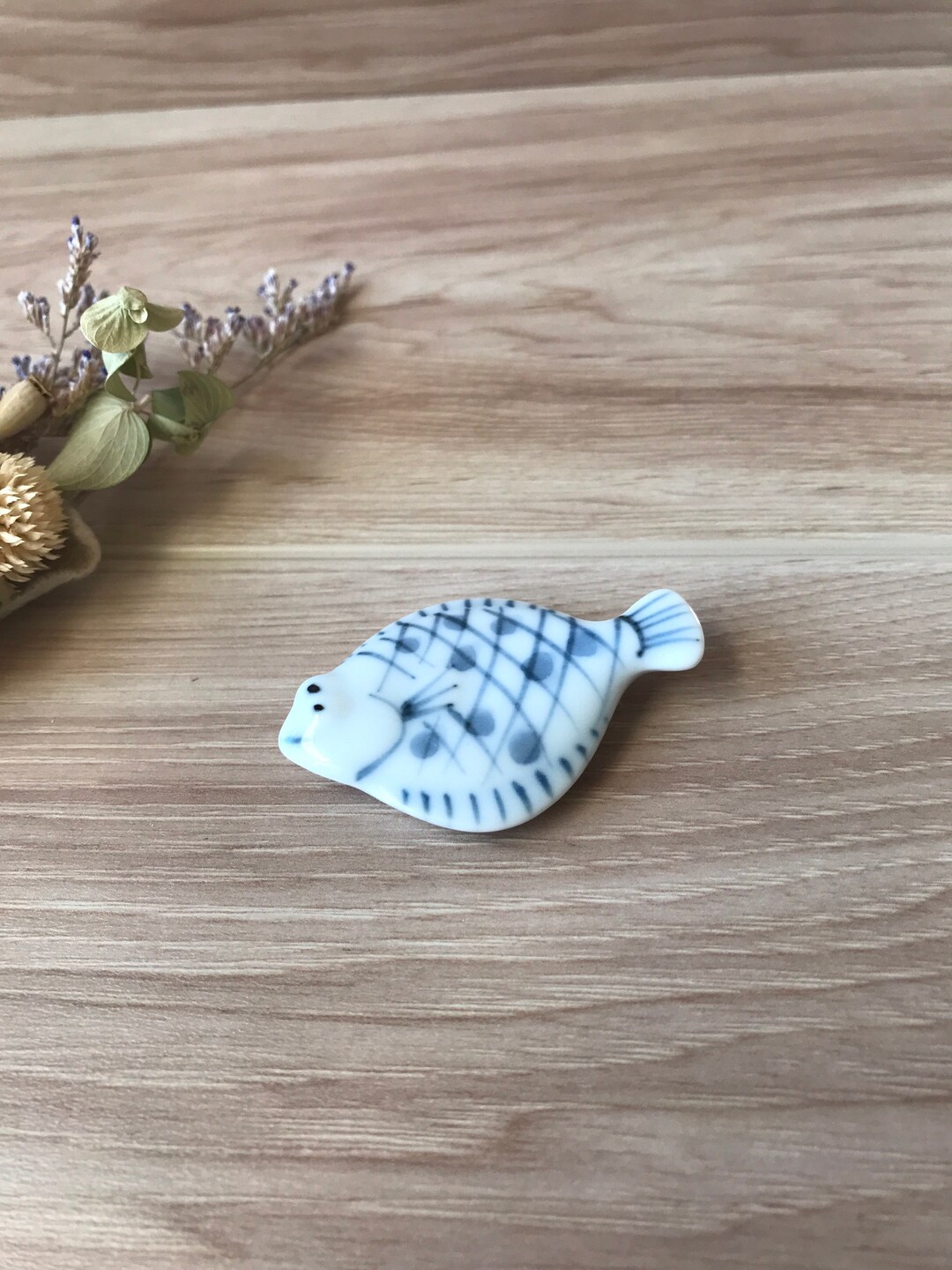 Flat Fish Flounder Fish-shaped Hashioki Ornament Japanese - Etsy