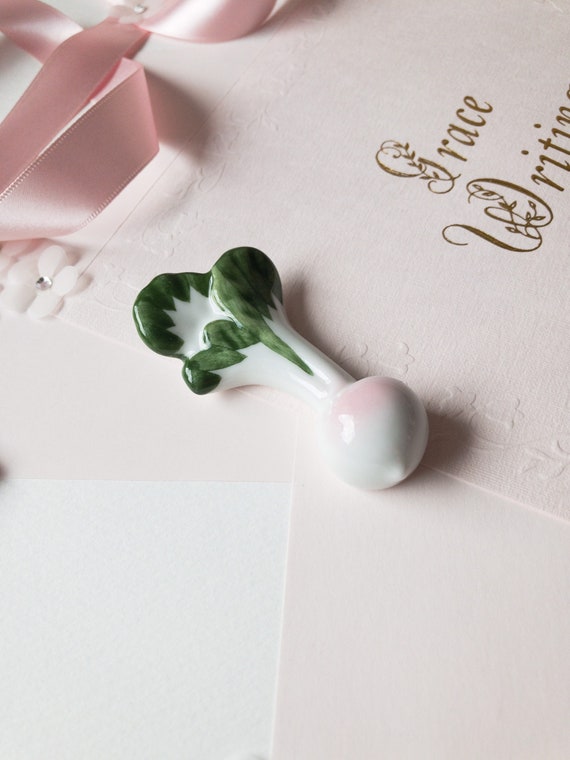 Japanese Little Pottery Pink Radish Shaped Hashioki Chopstick - Etsy