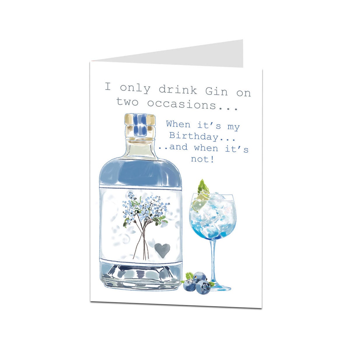 Funny Birthday Card Gin and Tonic Theme for Men & Women | Etsy