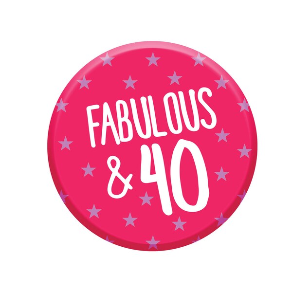 40th Birthday Badge - Etsy UK