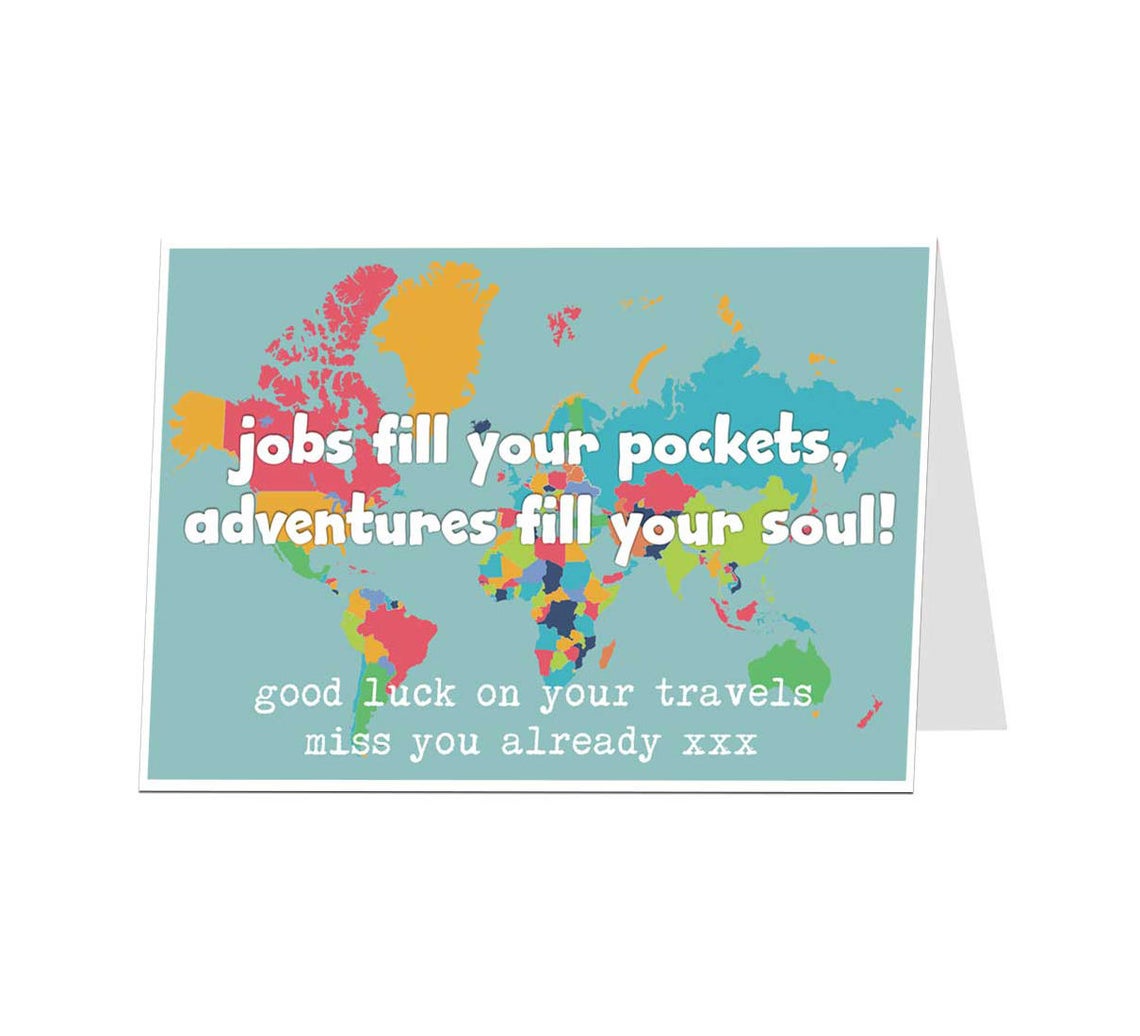 Good Luck on Your Travels Card. Traveling Card We Will Miss - Etsy